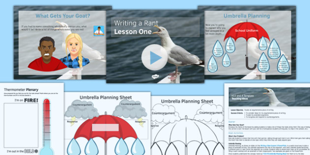 Rant Writing Lesson 1: Planning