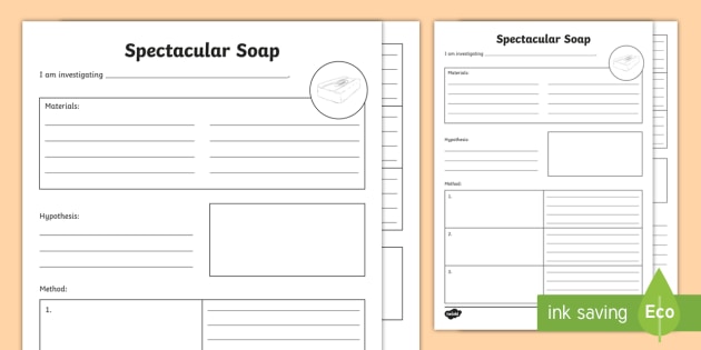 Spectacular Soap Experiment Write-Up Worksheet