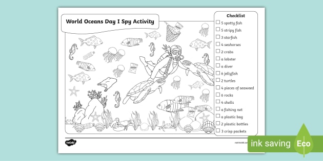 World Oceans Day Activities - I Spy Ocean Animals