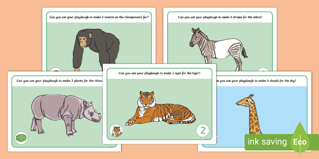 Learning & School Toys Jungle Animals Play Dough Activity Mats etna.com.pe