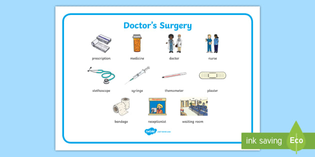 Doctors Surgery Vocabulary Mat - ESL Vocabulary Resources