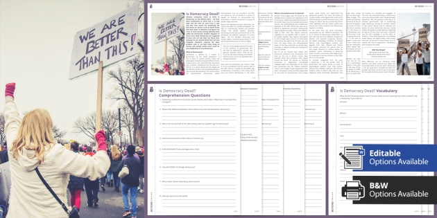 Is Democracy Dead? Reading Comprehension Pack | Beyond