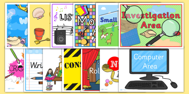 Classroom Area Signs for Early Years and KS1 - classroom area