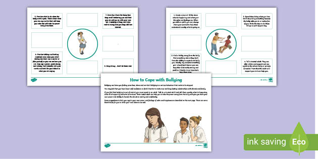 How to Cope with Bullying Worksheet (teacher made)