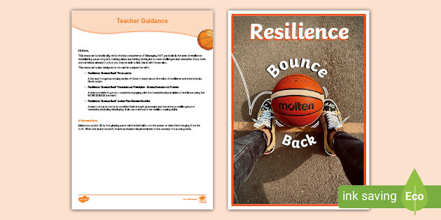 Resilience 'Bounce Back' Poster (teacher made)
