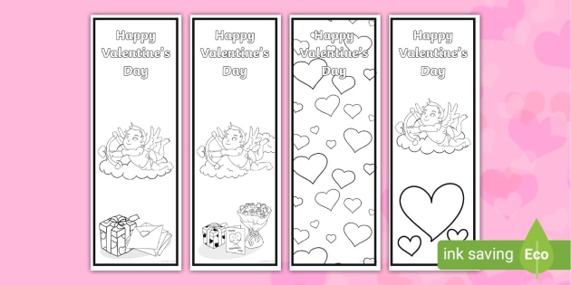FREE! - Cupid Theme Bookmarks to Colour | Valentine’s | Twinkl