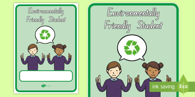 Environmentally Friendly Student Display Poster