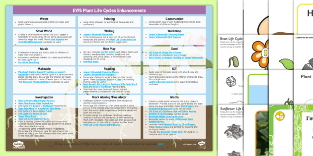 EYFS Plant Life Cycles Enhancement Ideas and Resources Pack