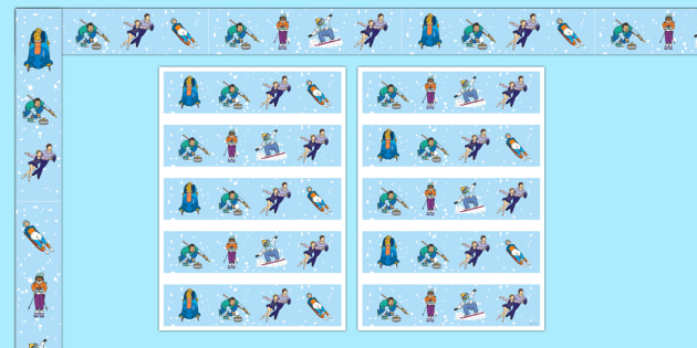 Winter Olympics Display Borders