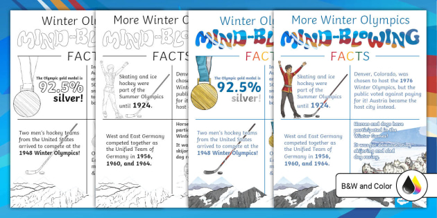 Winter Olympics Posters Printable | Fact Posters | Twinkl