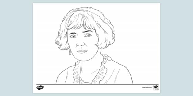 FREE! - Katherine Mansfield Colouring | Colouring Sheets