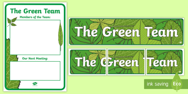 The Green Team Display Banner and Poster (teacher made)