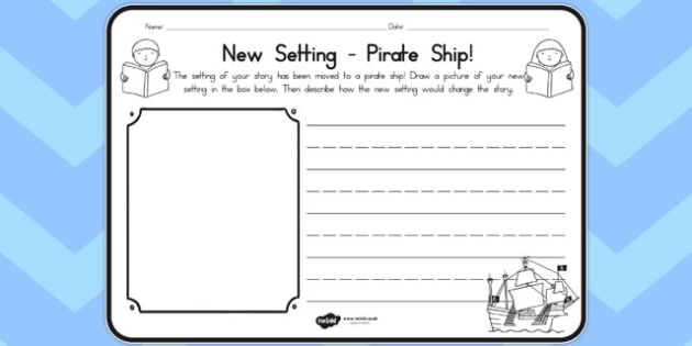 New Setting Pirate Ship Comprehension Worksheet - australia