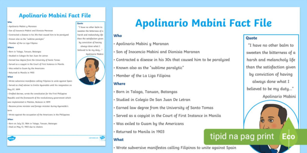 Mabini Tagalog Quotes