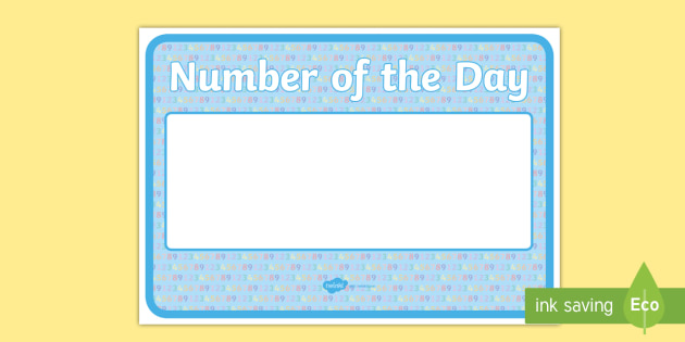 👉 Number of the Day Poster - KS1 - KS2 - Teacher Resources