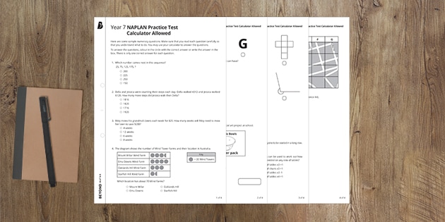 Year 7 NAPLAN Numeracy Test - Calculator Allowed - Beyond
