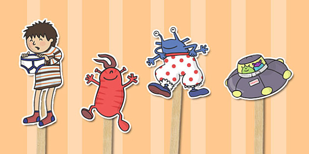 FREE! - Stick Puppets to Support Teaching on Aliens Love Underpants