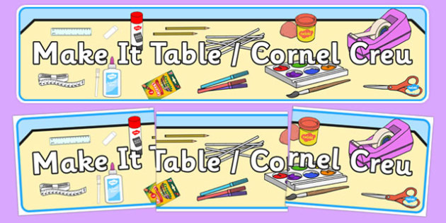 Bilingual Banner for Make It Table (teacher made)