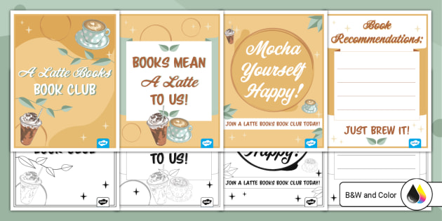 A Latte to Read Book Club Posters