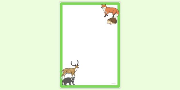 FREE! - Wildlife Page Border | Page Borders | Twinkl