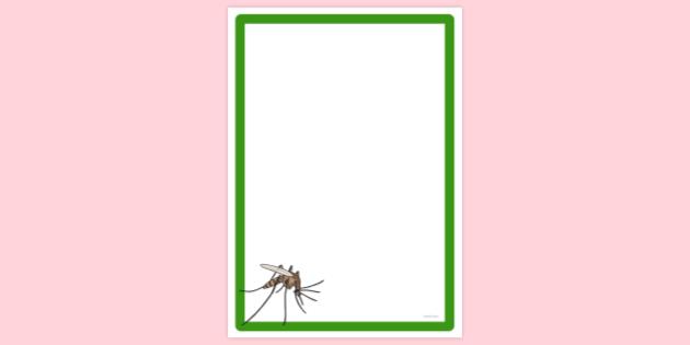FREE! - Mosquito Page Border | Page Borders | Twinkl Resources