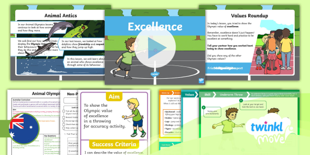 Move PE Year 2 Dance: Animal Olympics Lesson 2: Excellence