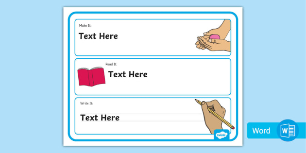 Editable Name: Make It, Read It, Write It Playdough Mats