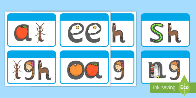 * NEW * Phase 3 Diagraphs Letter Shapes Flashcards - phonics, letters and