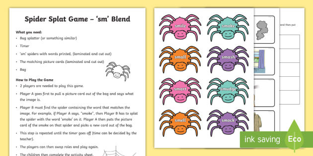 Spider Splat 'sm' Blend Game