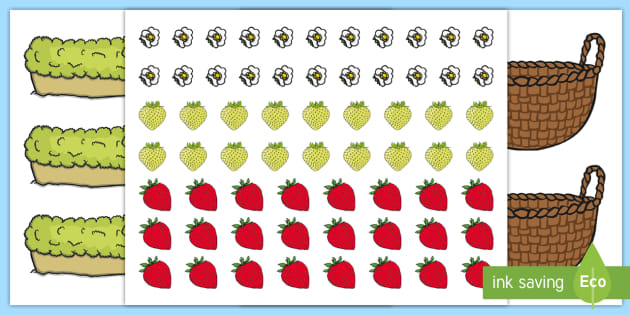 Strawberry Farm Dramatic Play Cut-Outs