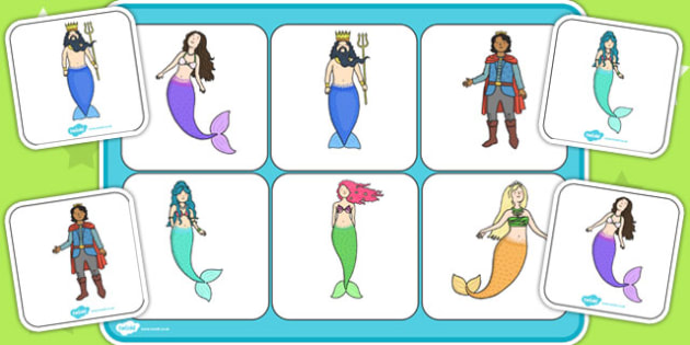 The Little Mermaid Matching Mat SEN (teacher made)