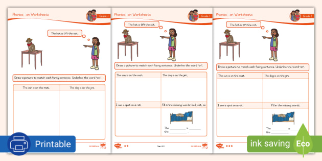 Grade 1 Phonics Worksheets | twinkl.co.uk
