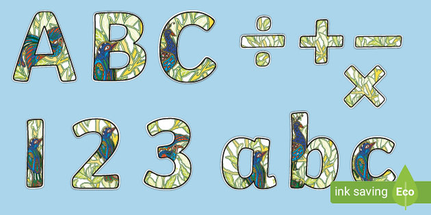 Batik Bird Lettering Pack (teacher made)