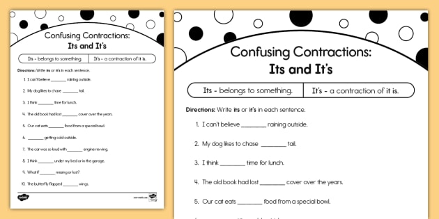 Second Grade Contractions | twinkl.com