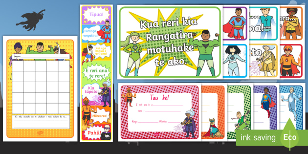 Superhero-Themed Te Reo Māori Behaviour Resource Pack