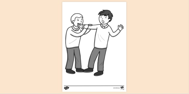 FREE! - Child Biting Another Child | Colouring Sheets