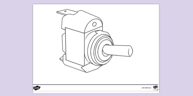 Toggle Switch Colouring Sheet (teacher made)