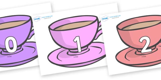 Numbers 0-100 on Cups