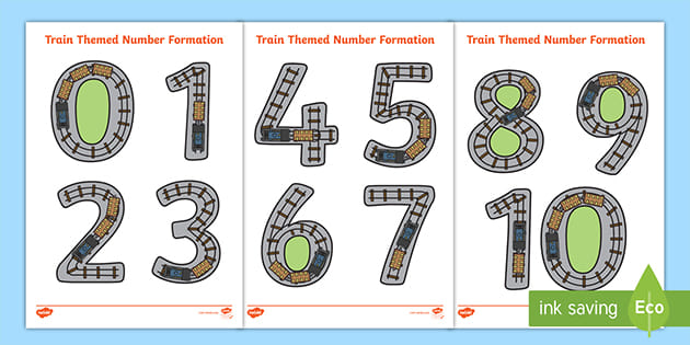 Train-Themed Number Formation (teacher made)