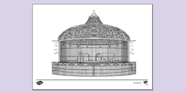 FREE! - Old Fashioned Zoo Cage Colouring Sheet | Colouring Sheets