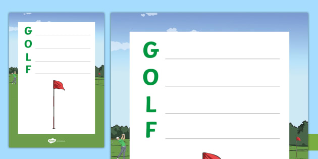 Golf Acrostic Poem - KS2 - Invictus Games - 23rd Sept 2017