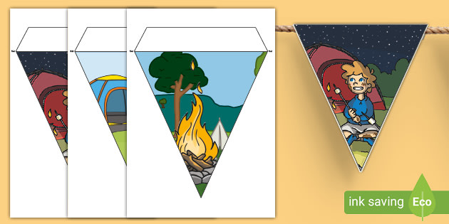 FREE! - Camping Bunting Resource - Display Resource - Twinkl