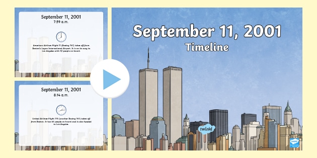 FREE! - September 11th Order of Events Timeline PowerPoint
