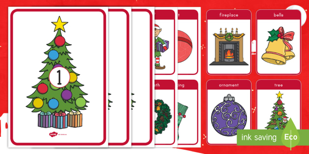 Christmas Syllables Sorting Activity - Center Activity, Early