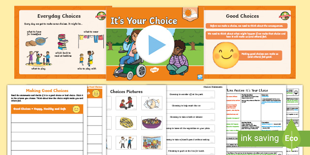 PSHE KS1 It’s Your Choice Lesson | Think Positive Lesson 2