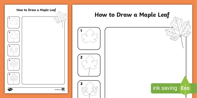 FREE! - How to Draw a Maple Leaf (teacher made)