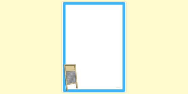FREE! - Washboard Page Border | Page Borders | Twinkl