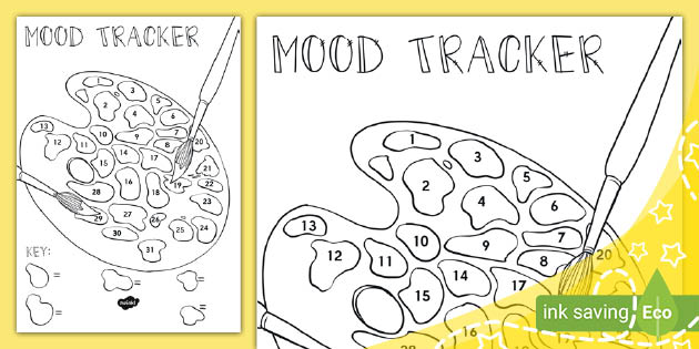 Art-Themed Mood Tracker Bullet Journal Page (teacher made)