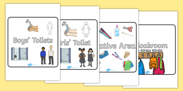 FREE! - Editable Square Classroom Area Signs (teacher made)