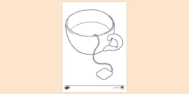 FREE! - Tea Colouring Sheet | Colouring Sheets